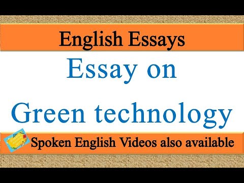 Write an essay on green technology in english | Essay writing on green ...