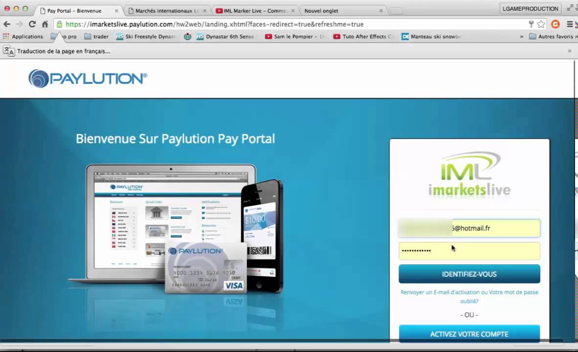 (IML) Imarketslive présentation inscription paylution détaillé en ...