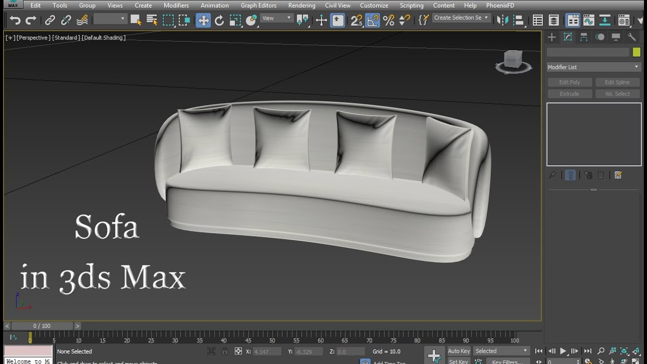 Sofa in 3ds Max | Sofa Modeling in 3ds Max | 3d Modeling - YouTube