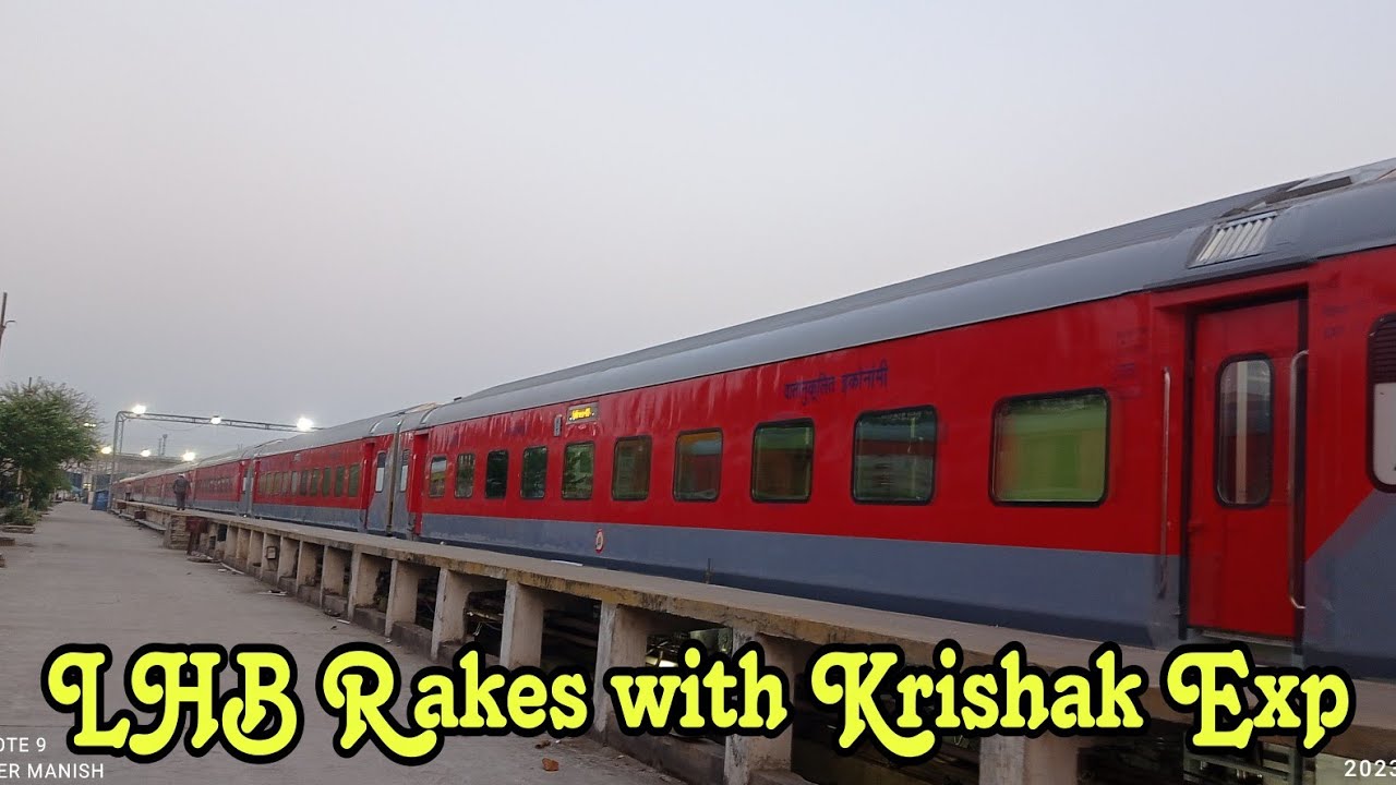 Dekhiye Video - 15008-Krishak Express Ka New LHB Rakes At Lucknow ...