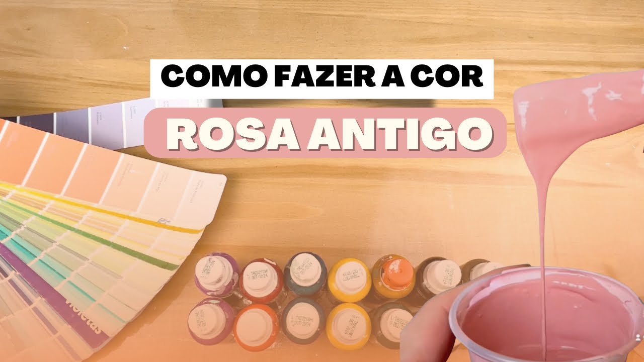 Como FAZER ROSA ANTIGO com 3 corantes - YouTube