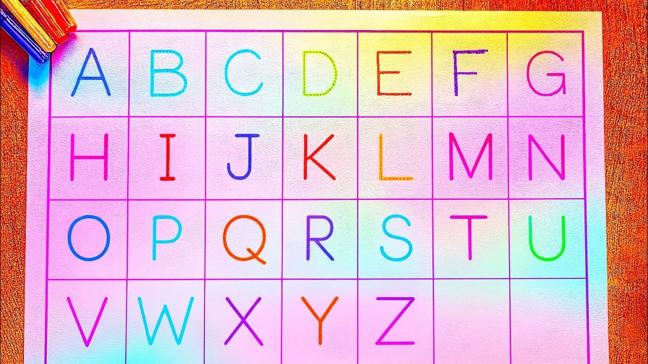 A to Z Tracing for Kids | 2d Alphabets tracing|Learn Alphabet Writing ...