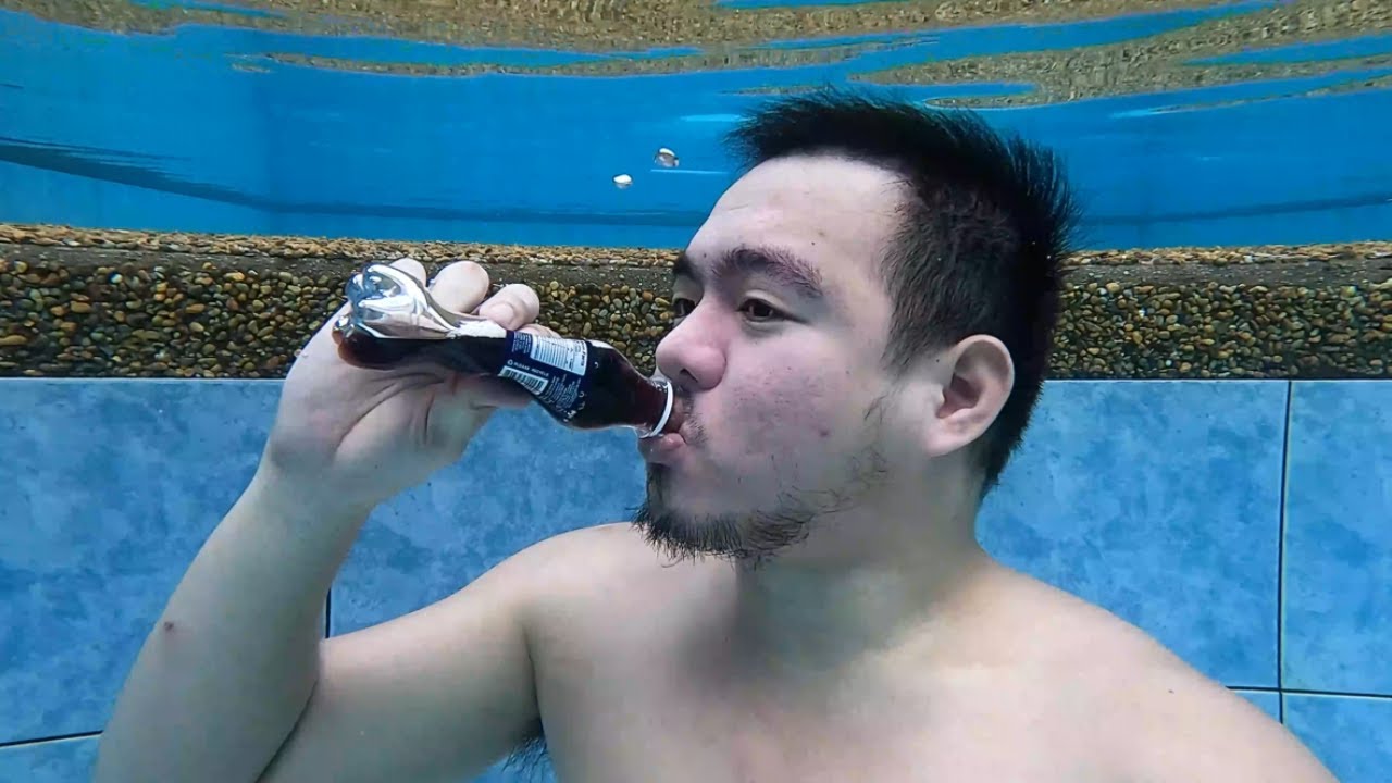 drink and burp RC Cola underwater - YouTube