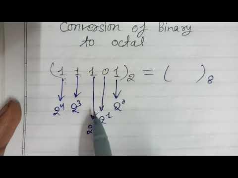 how to convert binary to octal || deld || digital electronics and logic design - YouTube