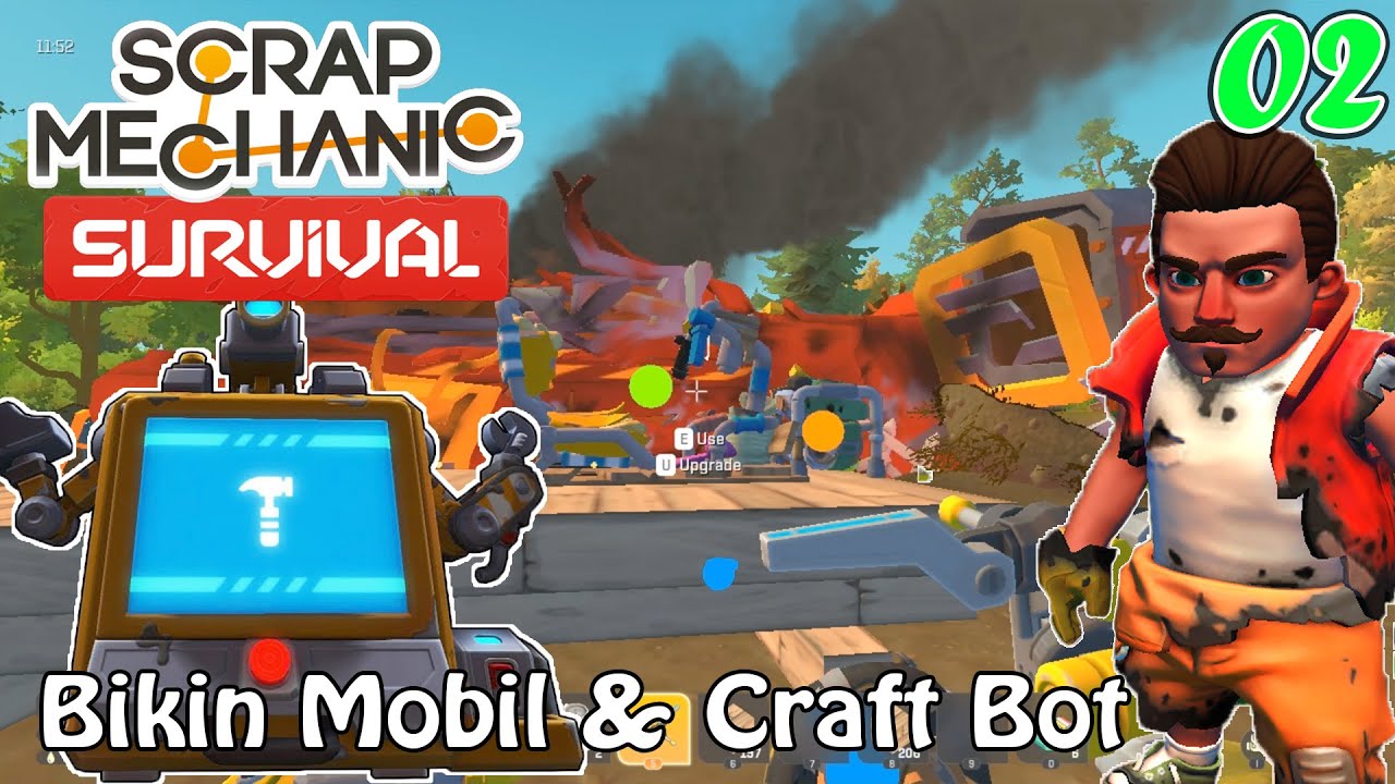 BIKIN MOBIL DENGAN BAHAN SEADANYA DAN CRAFT BOT!! Scrap Mechanic ...