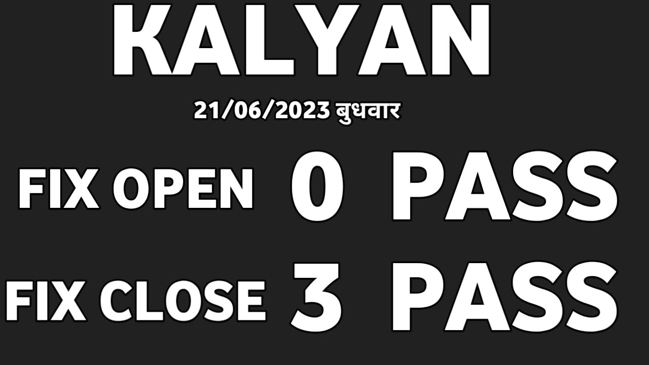 Kalyan Matka 21 June Live Result Fix Matka - YouTube