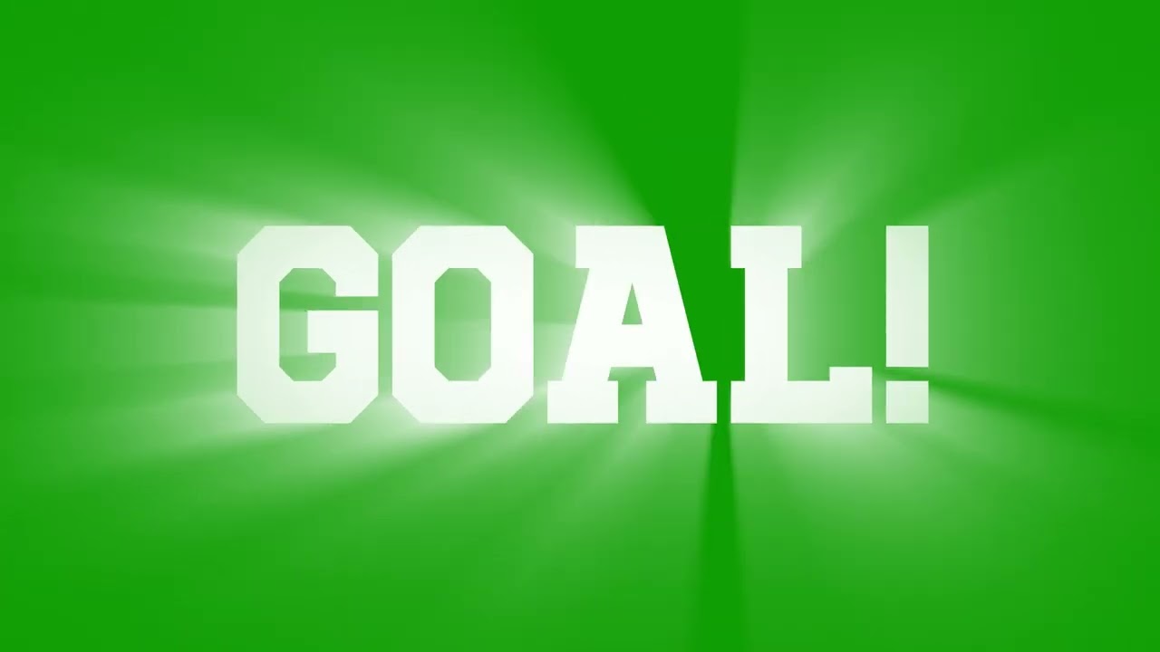 Glowing Goal Green Screen Overlay Motion Graphics 4K 30fps Copyright ...