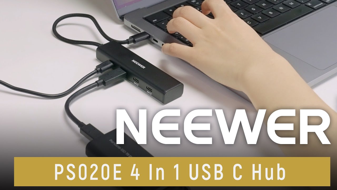 Introducing the NEEWER PS020E 4 In 1 USB C Hub - YouTube