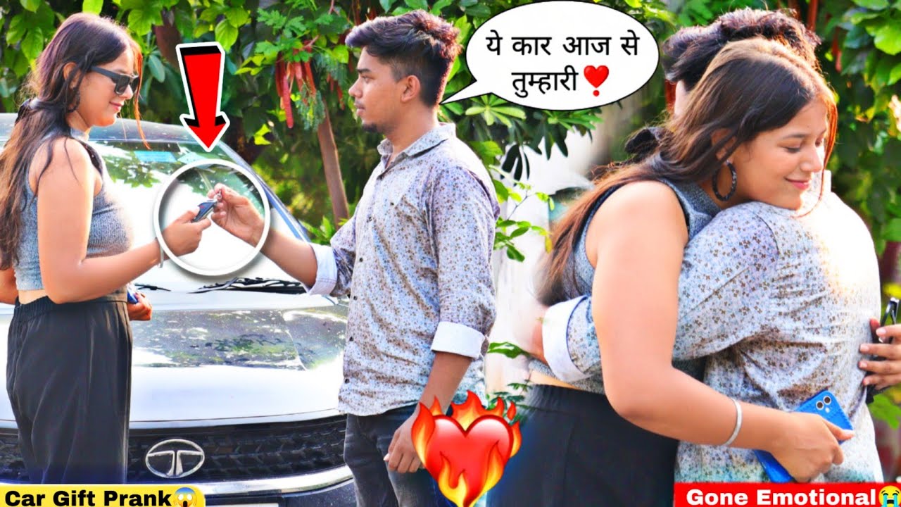 Real Car Gift 🎁 Prank On Sweety 😱 ️। Prank Gone Emotional 😭। Sagar Baba yard guru nanak jayanti ...
