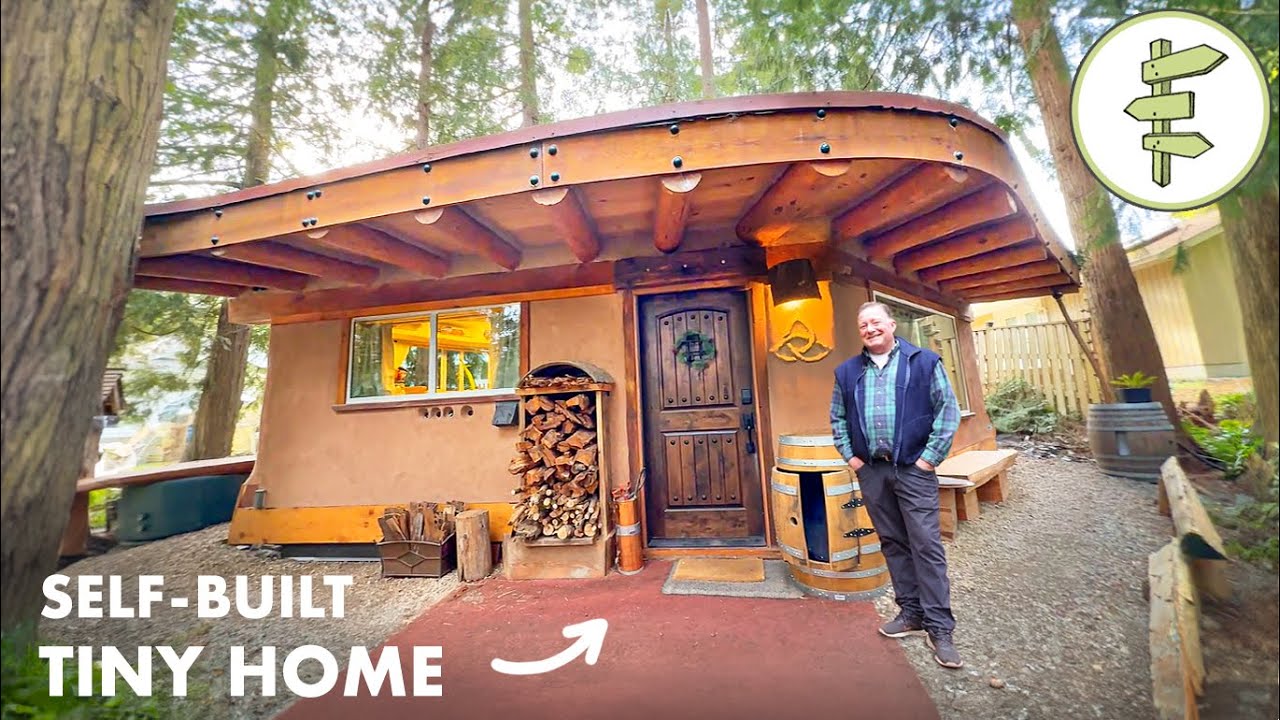 Man Builds Epic Backyard Tiny Home for $35k with Hybrid Materials ...