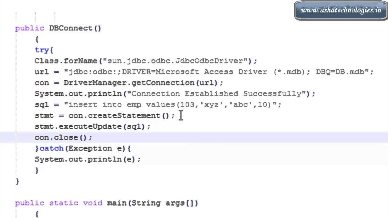 JDBC Tutorials for beginners 4 Java program to insert records to ...