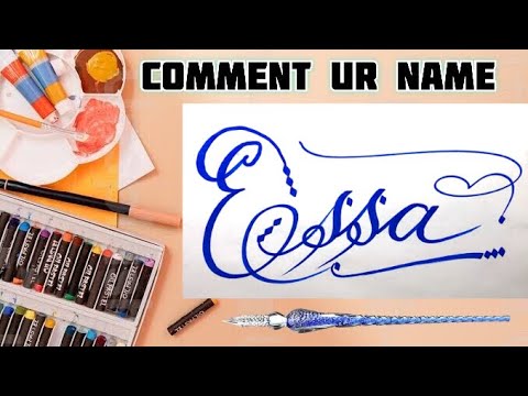 Essa Name Signature Calligraphy Status | How to Draw, Cursive ...