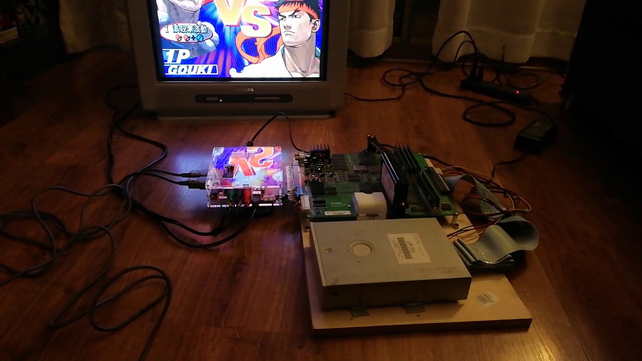 Jamma Supergun test Third Strike - Av, componente y s-video - YouTube
