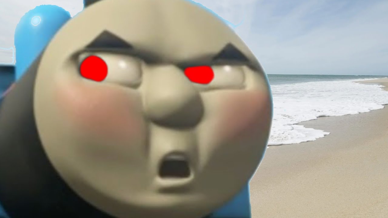 Thomas the Tank Engine goes to the beach... (weird) - YouTube
