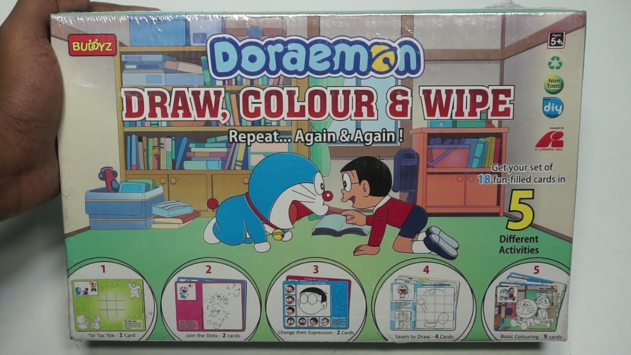 Doraemon Magical Draw And Wipe Book - YouTube