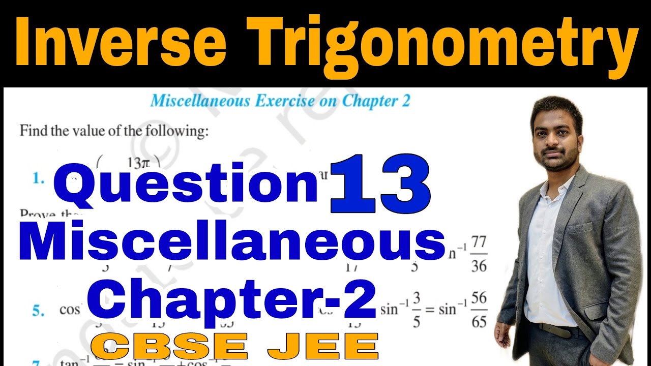 Solve 2tan 1 cosx tan 1 2cosecx L Question 13 Misc Chapter 2