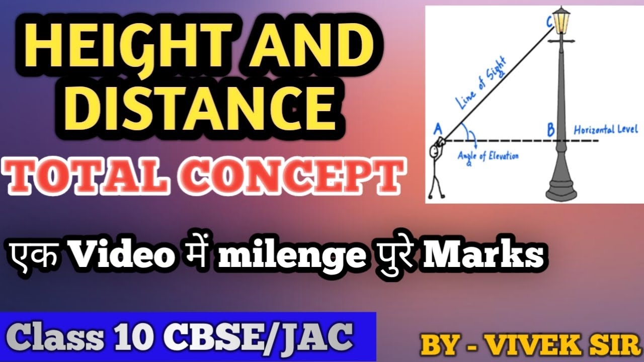 Some Applications of trigonometry । Math chapter 9 class 10| Height and ...