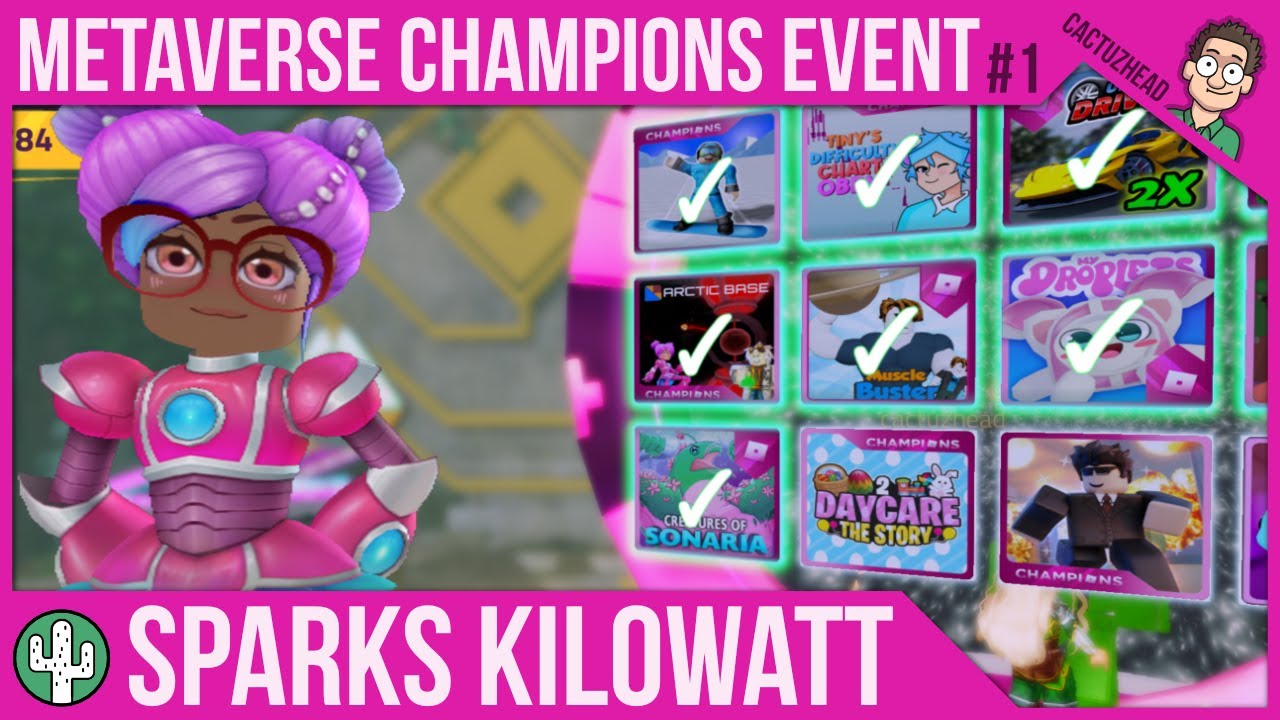 Metaverse Champions Event #1 | Sparks Kilowatt | ALL 12 BADGES | Roblox ...