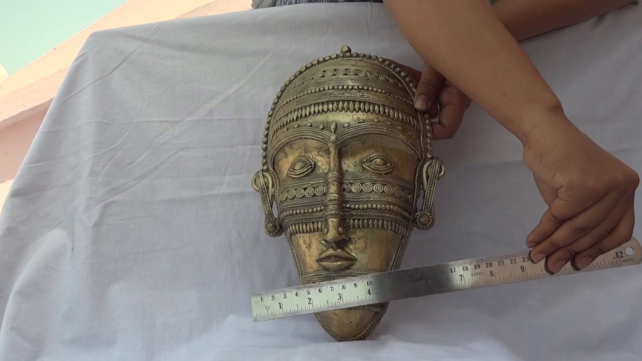 Tribal Decorative Mask, Dhokra Art Tribal Mask, Indian Tribal Mask ...