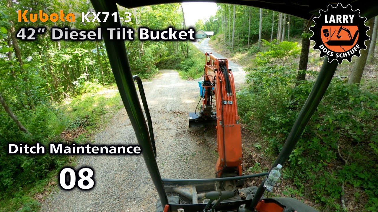 Ditch work, 42" tilt bucket 08 - YouTube