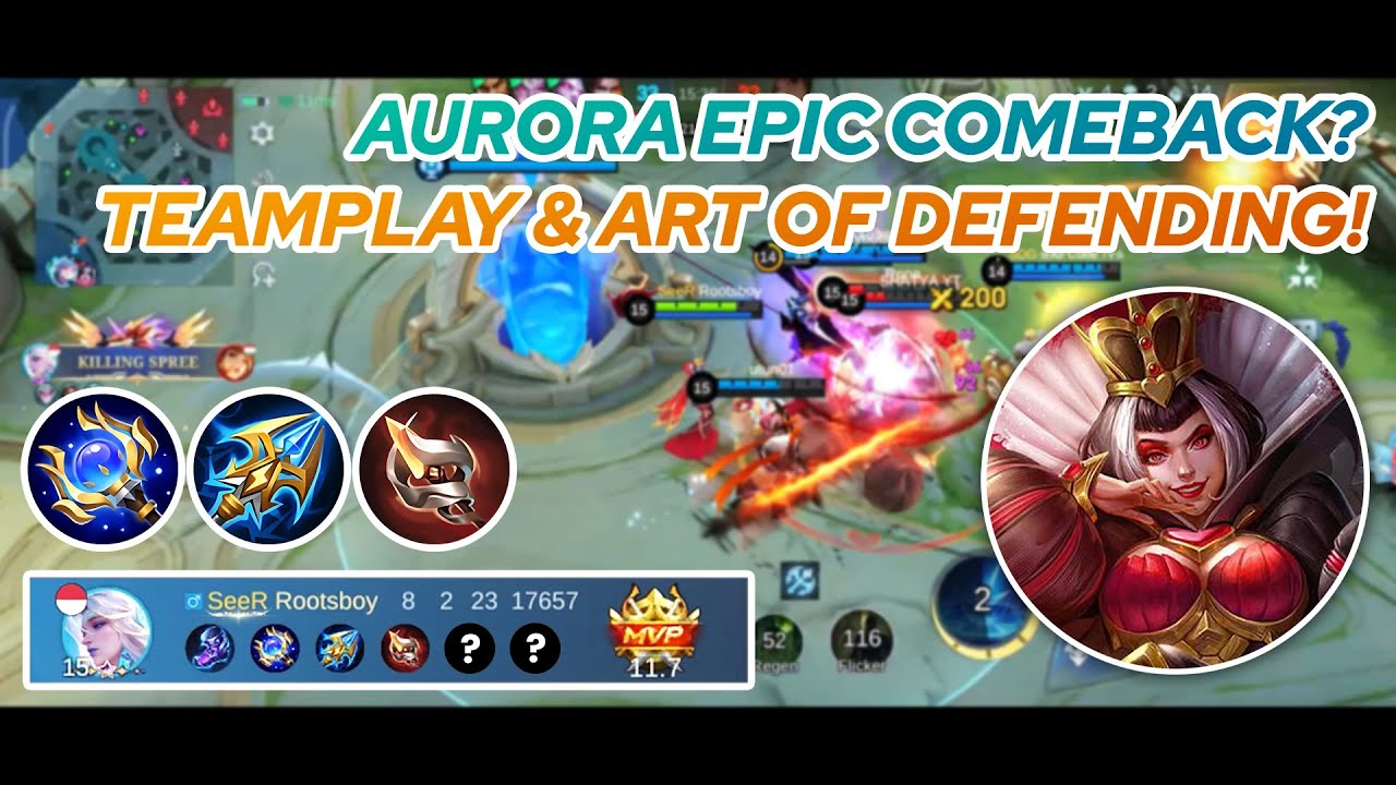 AURORA GAMEPLAY | AURORA EPIC COMEBACK? TEAMPLAY & ART OF DEFENDING ...