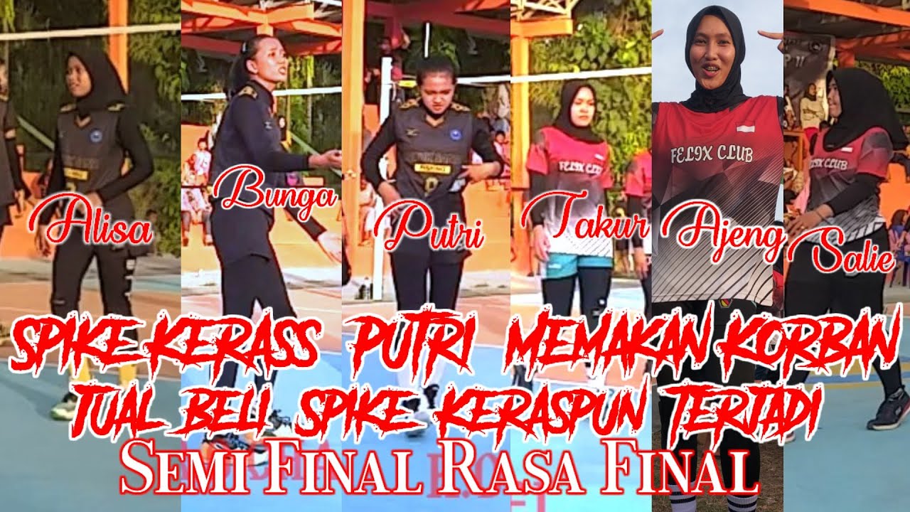 Aksi Memukau Putri cs Membuat Ajeng cs Kewalahan || set3,4 || semi open turnamen Voli bal putri ...