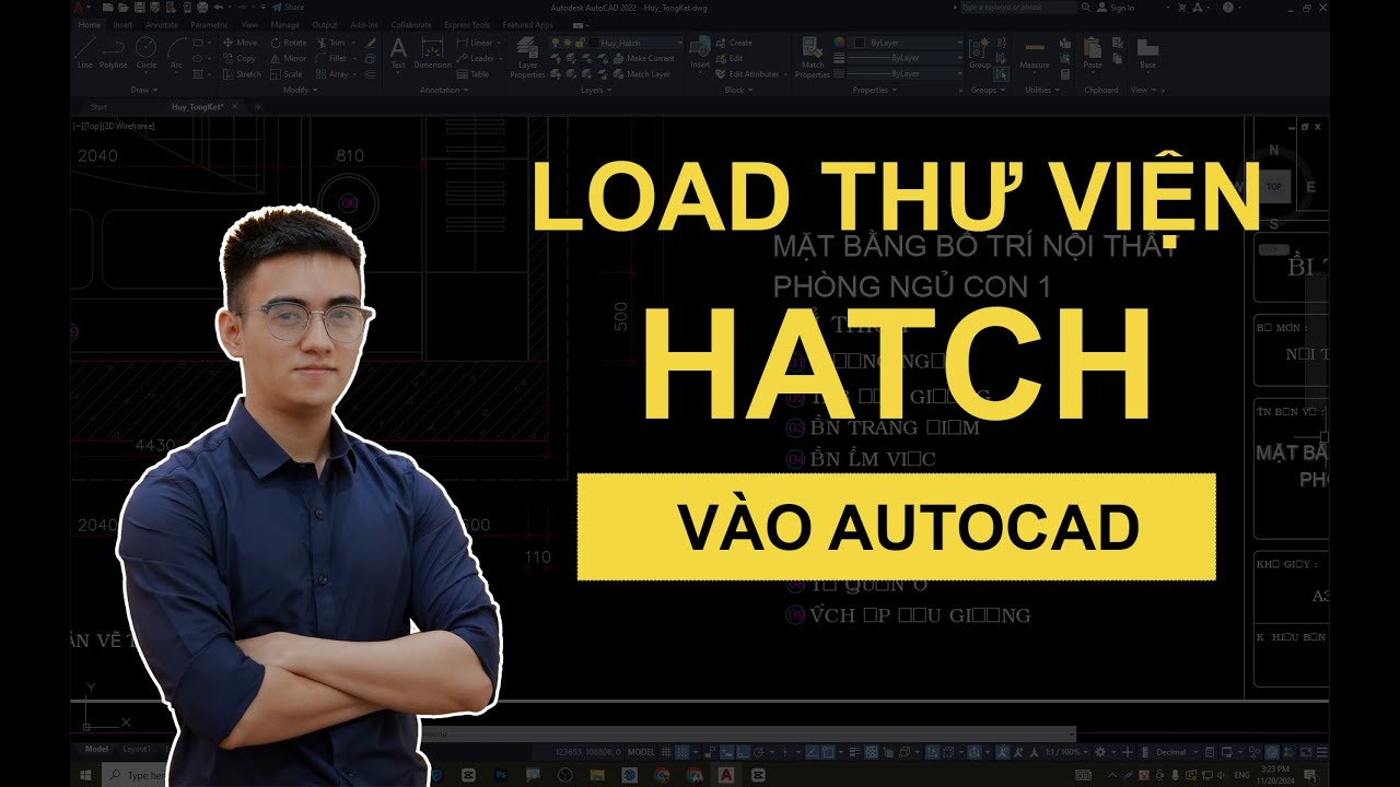 Hướng Dẫn Load Nét Hatch Vào Autocad - Instructions For Loading Hatch Lines Into Autocad - YouTube