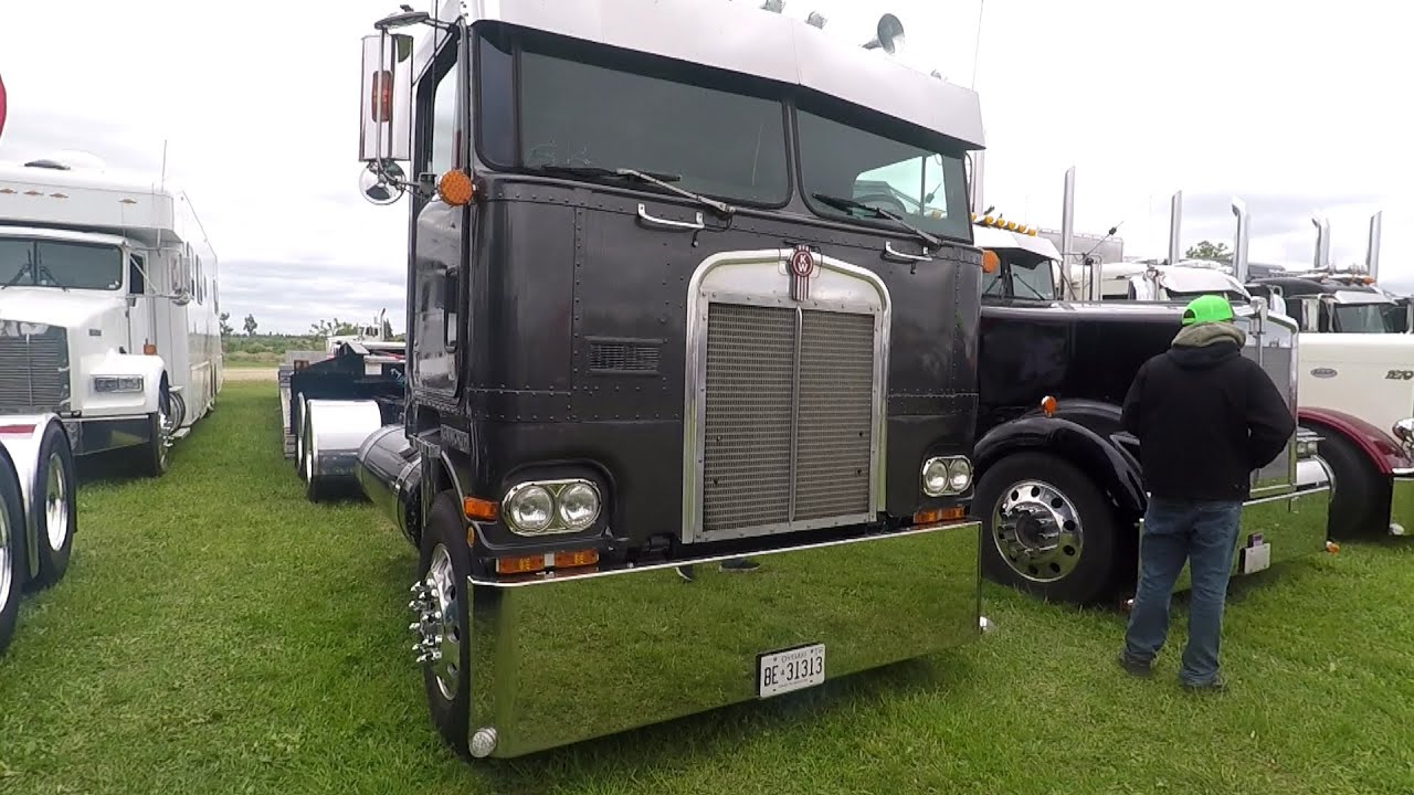Black Kenworth Cabover With Stretched Frame At Woodstock Truck Show ...