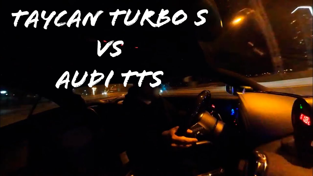 Taycan Turbo S vs MK2 TTS Rolling Race 80-220 Km/h - YouTube
