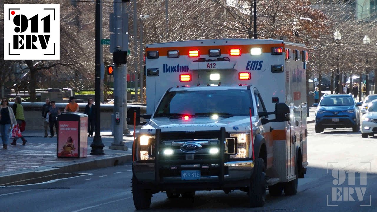 Boston EMS Ambulance 12 Responding - YouTube