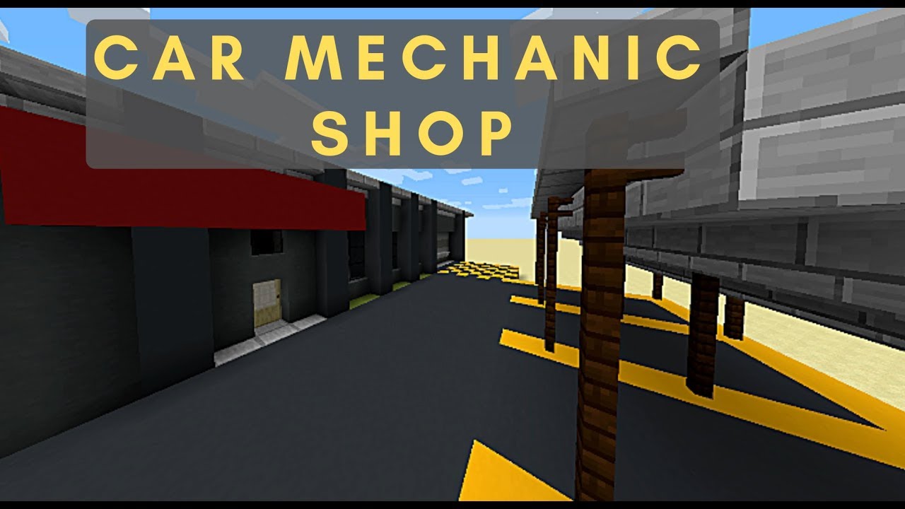 How to build a car mechanic shop in MINECRAFT Tutorial - YouTube