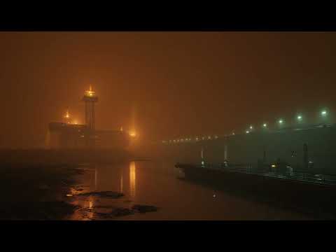 Spaceship Factory Hull Refinery. Sci-Fi Rain Ambiance for Sleep, Study, Relaxation