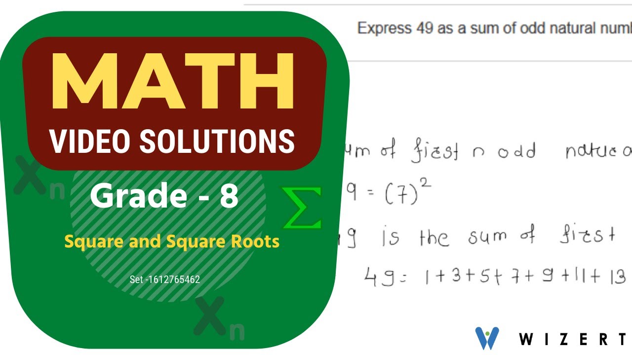 Grade 8 Maths Square and Square Roots Word problems - Set 1612765462 ...