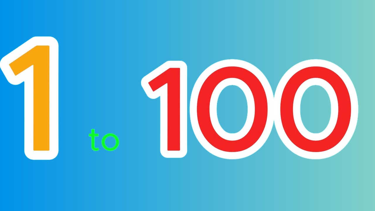 Numbers 1 to 100 Repeated 2 times - YouTube