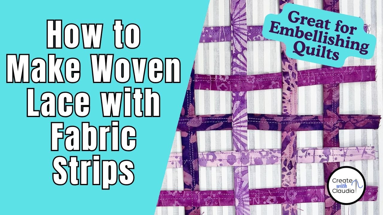 How to Make Woven Lace Out of Fabric Strips - Sewing Tutorial - Great ...