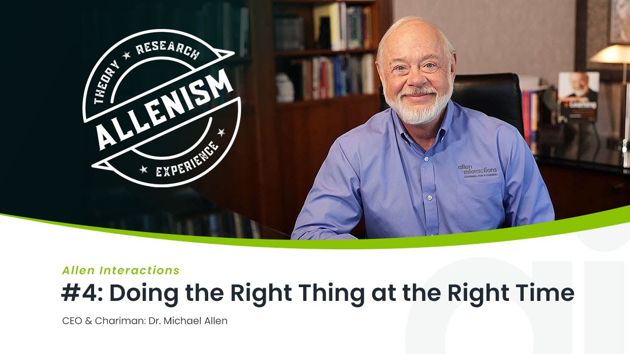 Allenism #4: Doing the Right Thing at the Right Time - YouTube