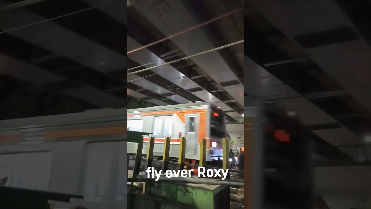kereta KRL fly over Roxy - YouTube