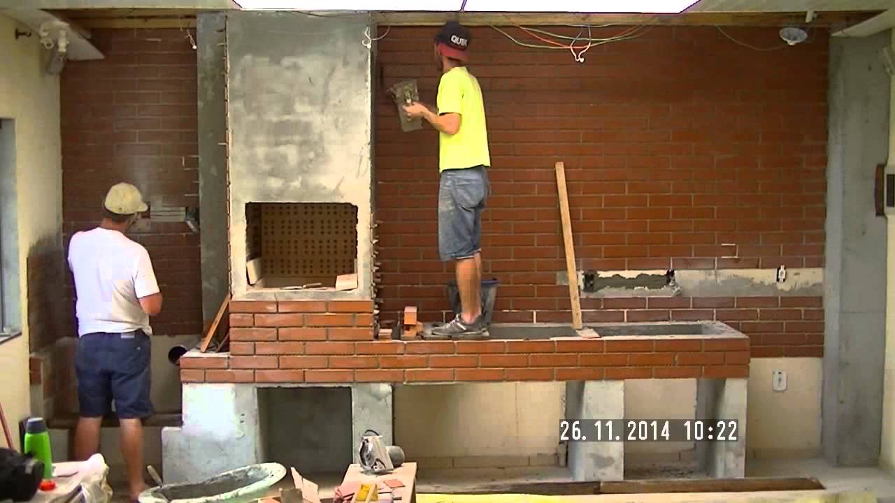 Dia 7 - Construção da Churrasqueira - YouTube
