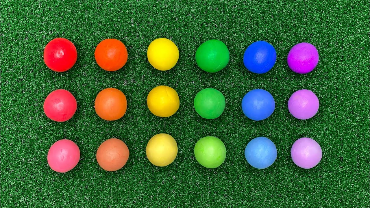 Clay Cracking ASMR video | How to clay cracking gradation rainbow ball ...