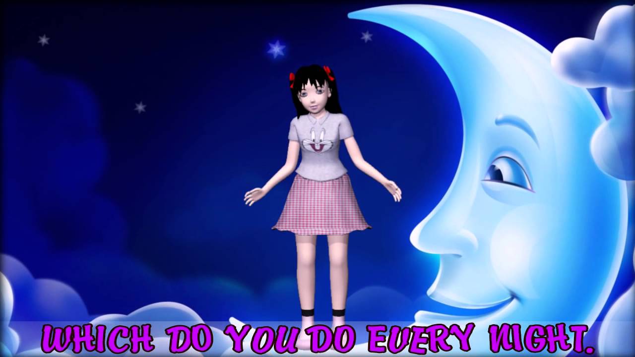 Moon Rhyme | Kindergarten Nursery Rhymes | 3D Animation English Rhymes ...