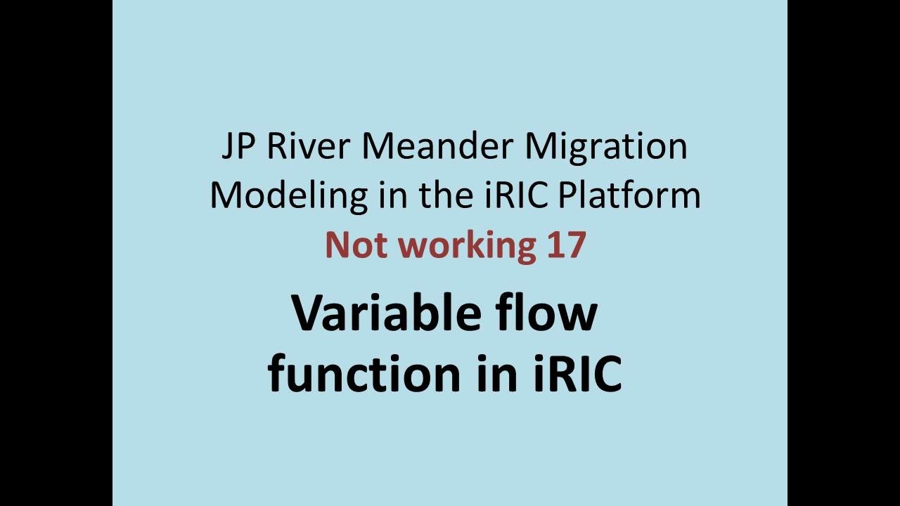 Video #17 Variable flow function in iRIC - YouTube
