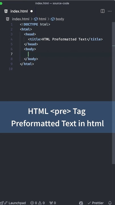 Preformatted Text in HTML | HTML CSS Tutorial for Beginners #html - YouTube