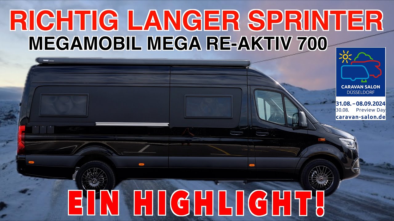 So geht das HYMER😉! 7 m SPRINTER MegaMobil Mega RE-AKTIV 700, Caravan Salon, MJ 2025, Roomtour👍 ...