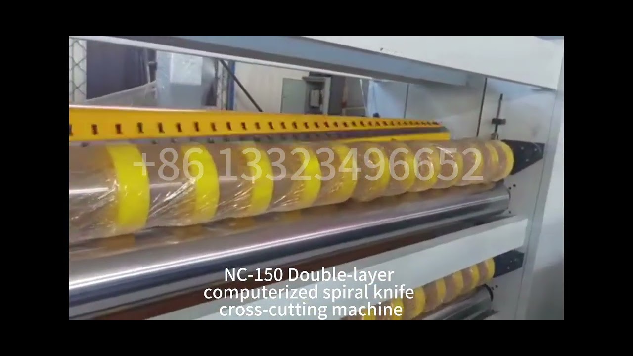 NC-150 Double-layer computerized spiral knife cross-cutting machine ...