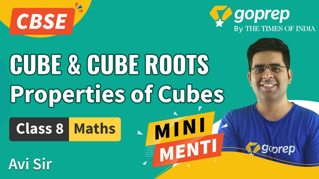 Cube and Cube Roots | Properties of Cubes | CBSE | Class 8 Mathematics ...