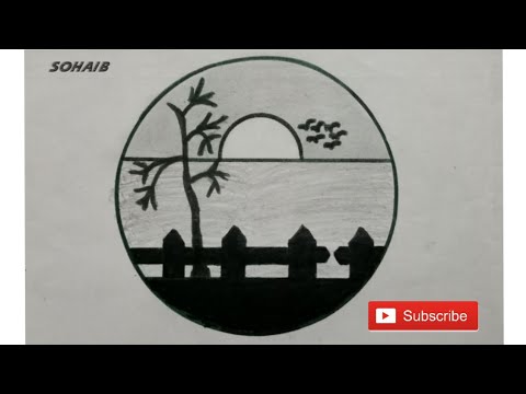 Very Easy & Beautiful Sencery Drawing & Circle Drawing Easy Steps 😍 @S ...
