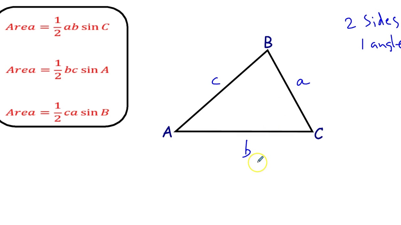 Area of a Triangle Using Trigonometry - YouTube