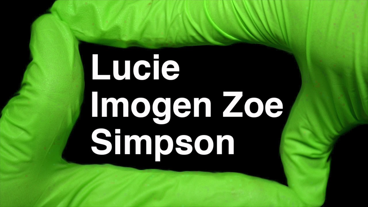 How to Pronounce Lucie Imogen Zoe Simpson - YouTube