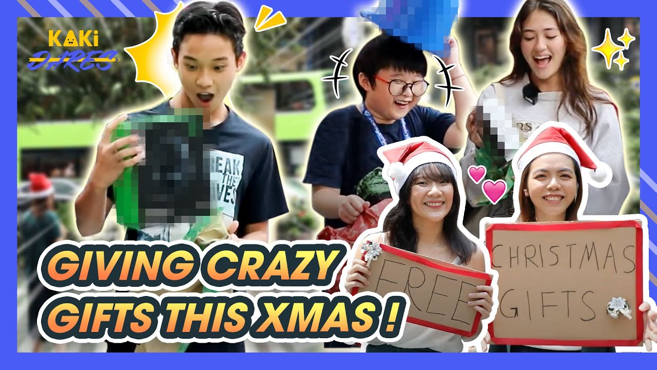We Give Strangers Christmas Gifts On The Streets In SG! | Kaki Dares ...