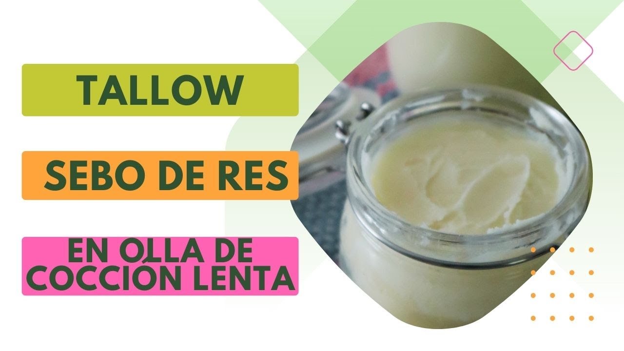 Tallow o Sebo de res casero, La mejor grasa para cocinar! - YouTube